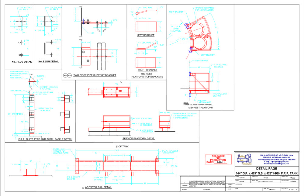 irGRiD: Belding Tank Fiberglass 12' Dia 36' Long 31,000 Gal