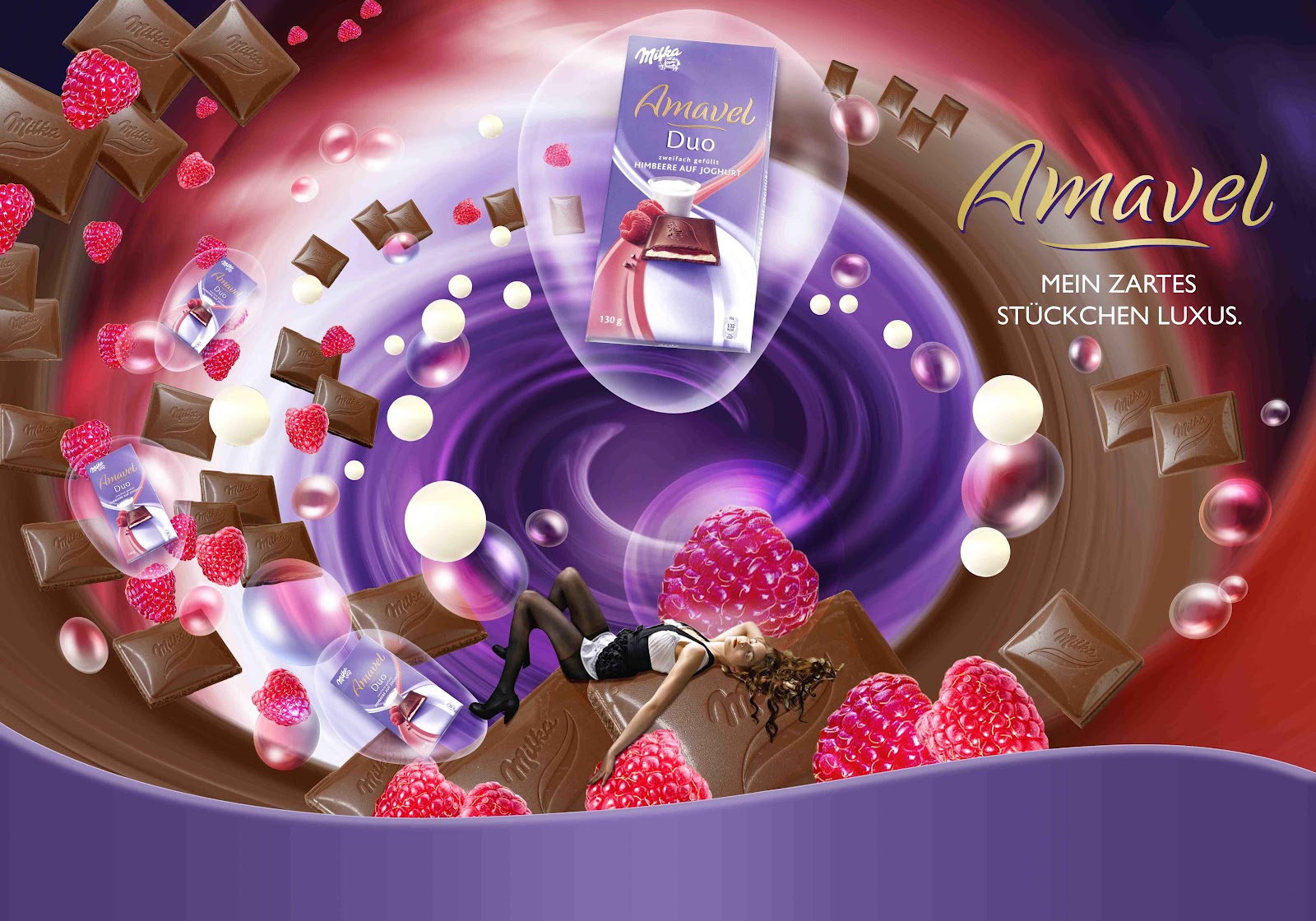 Bui - Wien Bhrombhadma: Milka "key visual" new product poster amavel