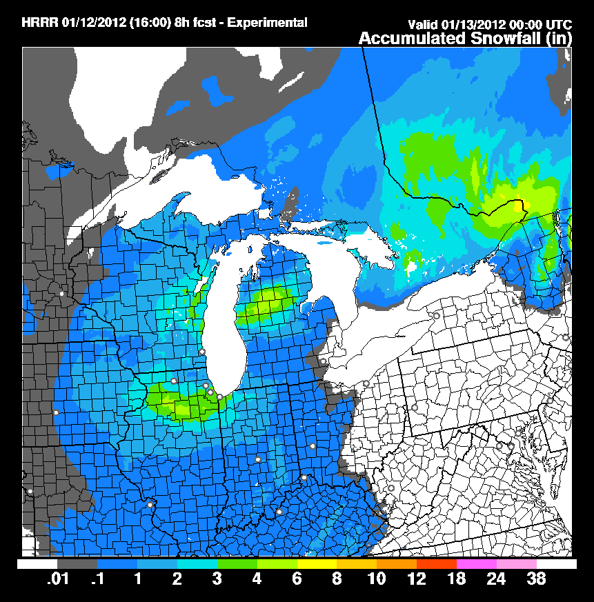 Michigan Snow Belt Map