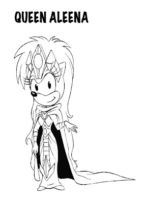 Sonic Underground Queen Aleena Coloring Pages Sketch Coloring Page