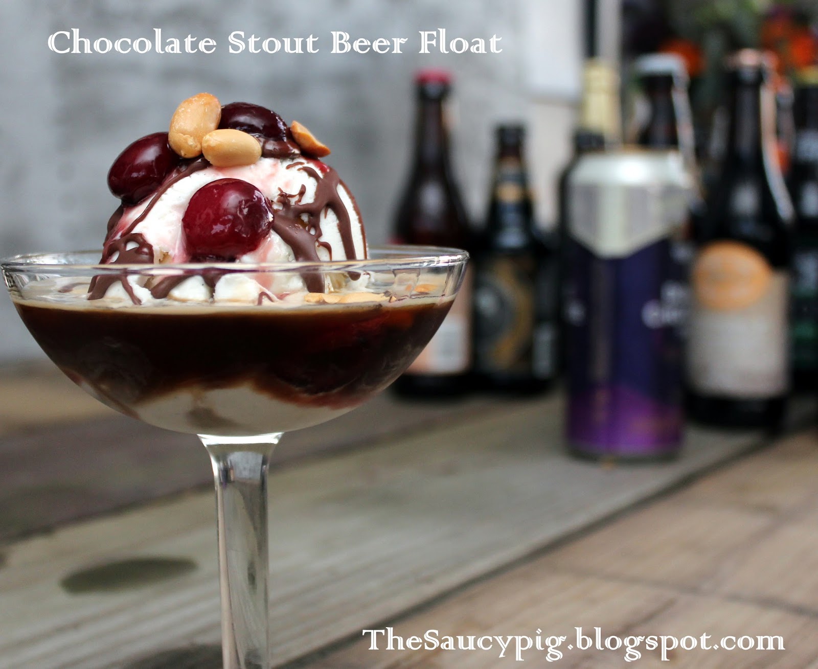 The Saucy Pig Blog: Chocolate Stout Beer Float w/ Rum Glazed Cherries