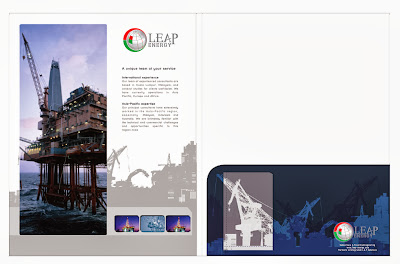 K's design: Leap Energy - business card & file folder