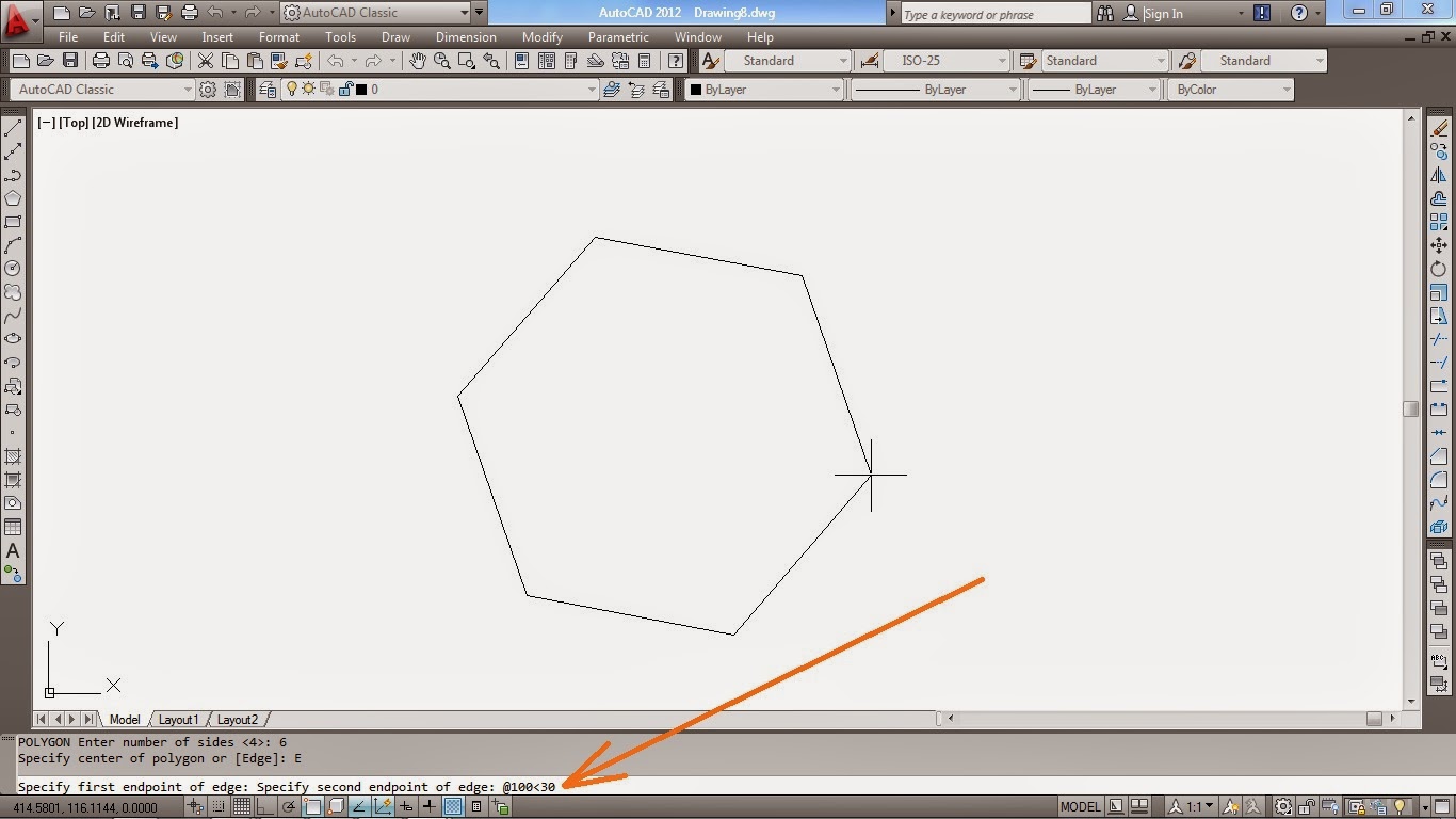Mari belajar AutoCAD: Polygon tool
