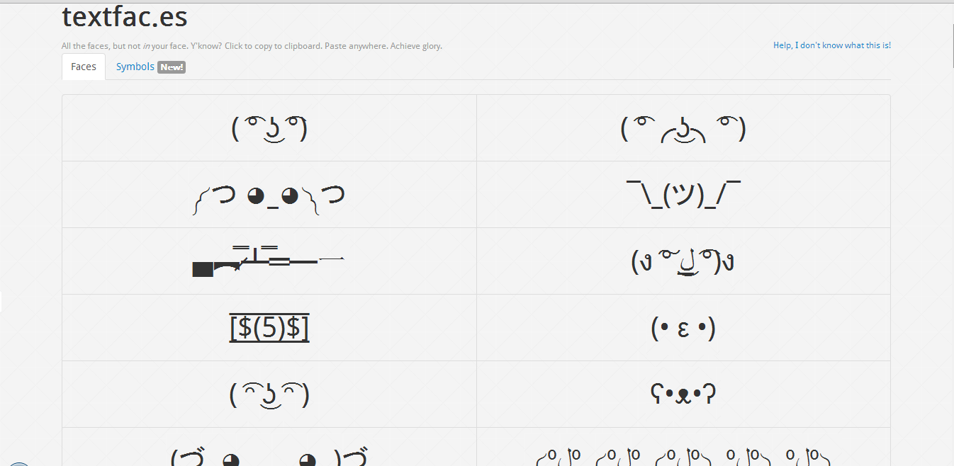 Textfac es Unicode Text Face List Textfac es Unicode Text Face List