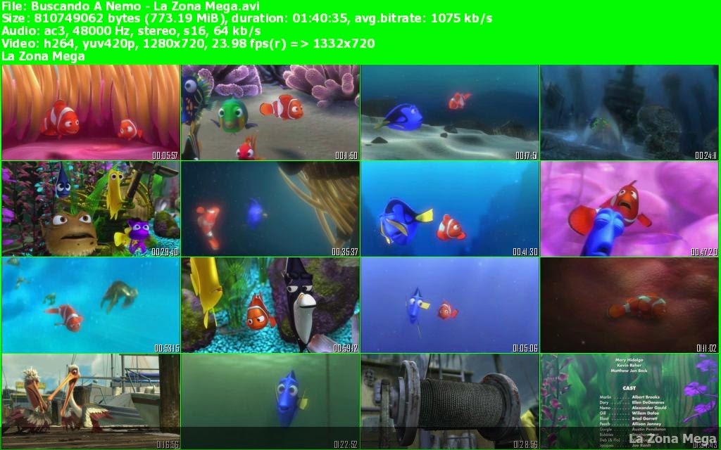 Buscando A Nemo [DVDRip] [Latino] MEGA | La Zona Mega