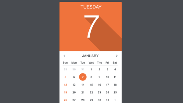 Designer Resource: Vector Calendar Widget - High Quality Resource For ...