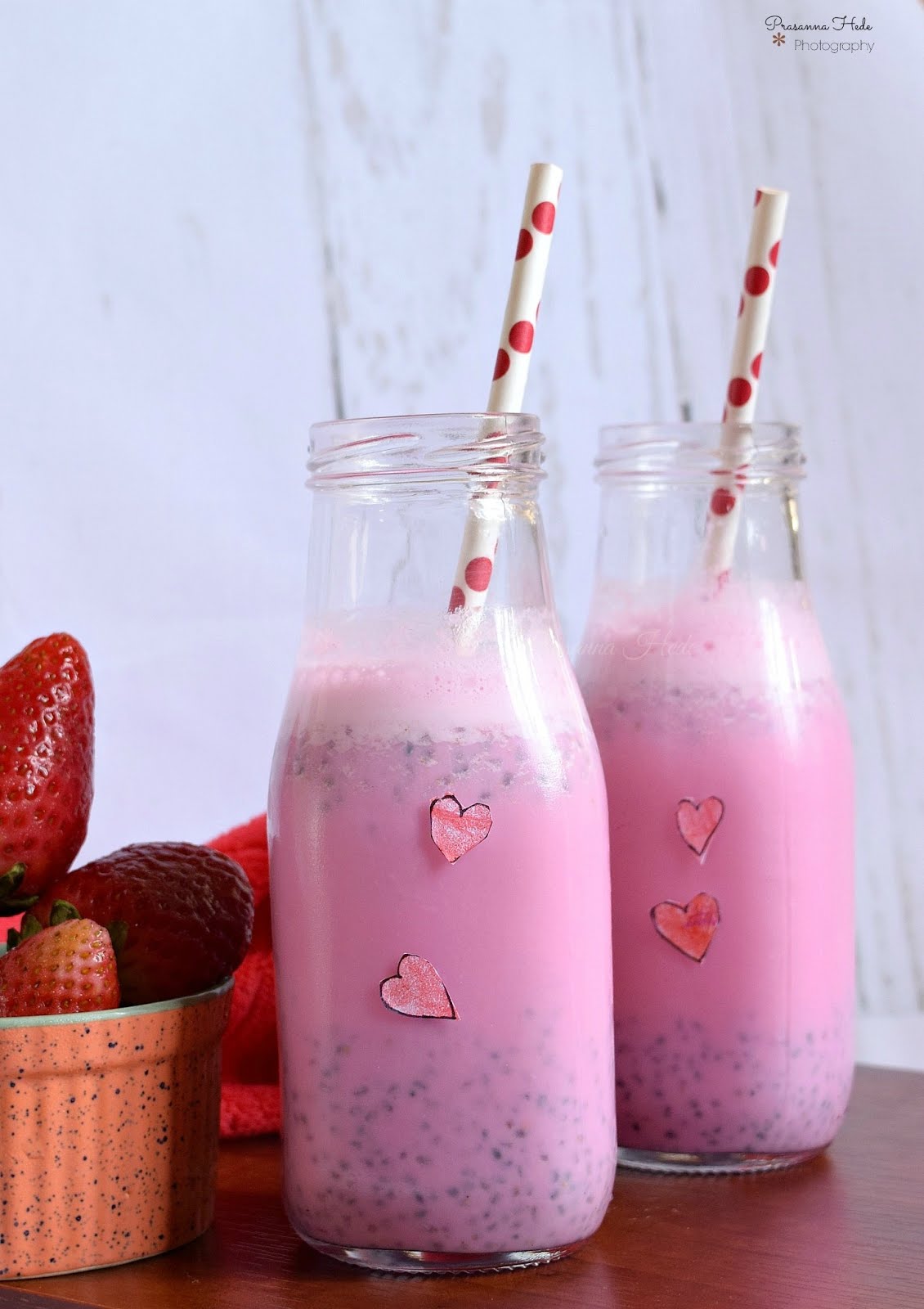 Strawberry Almond Milk Breakfast Smoothie(Love Potion - Valentine's ...