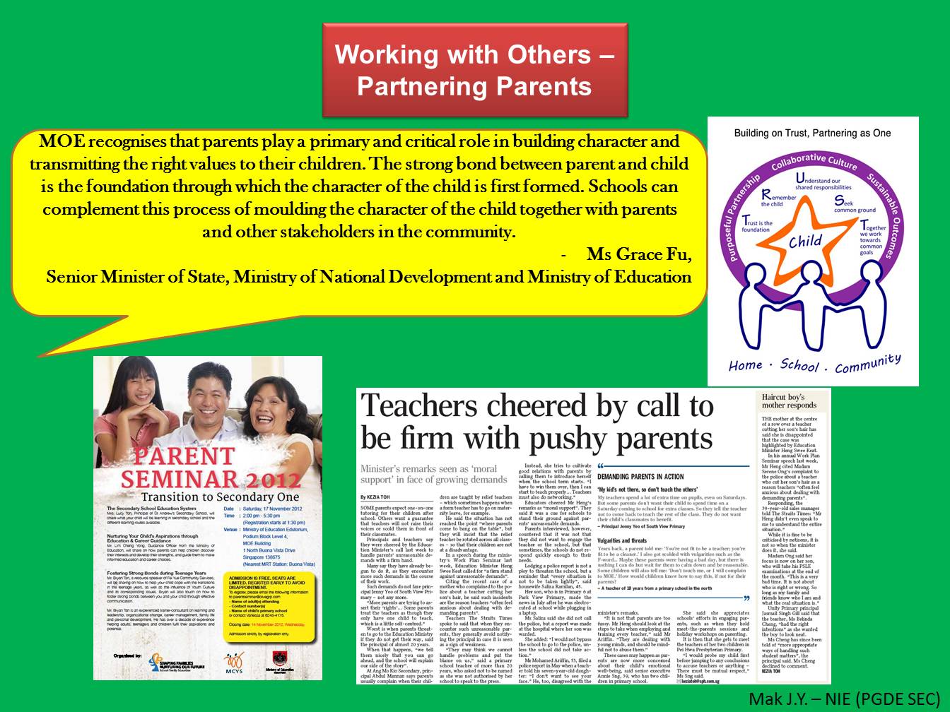 Mak's Blogs for NIE - PGDE Secondary: QED 523 - Reflections of 3 Core ...