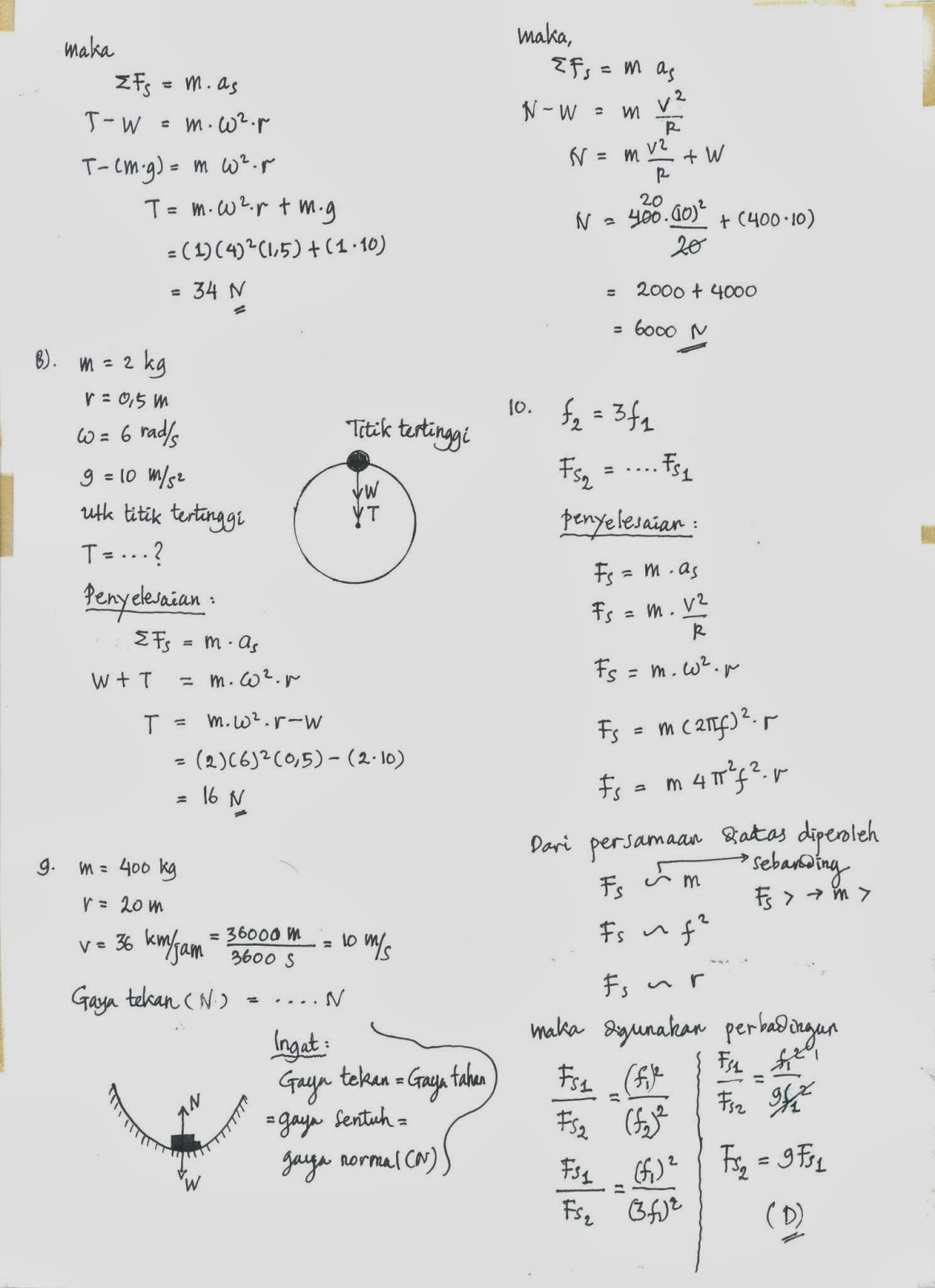 Modern Physics: Pembahasan Soal Gerak Melingkar Kelas X Modern Physics: Pembahasan Soal Gerak Melingkar Kelas X