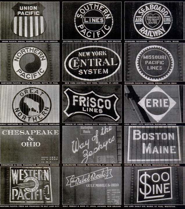 Orange Crate Art: Railroad emblems