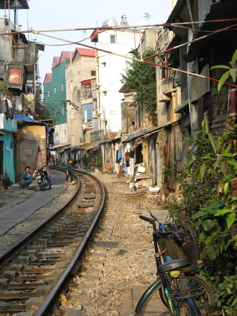 Passageway Train Track of Hanoi, Vietnam