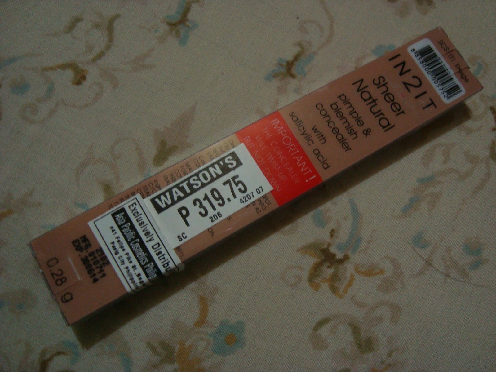 A Call Center Agent's Beauty Diary: How I Cover My Zits :IN2IT Sheer ...