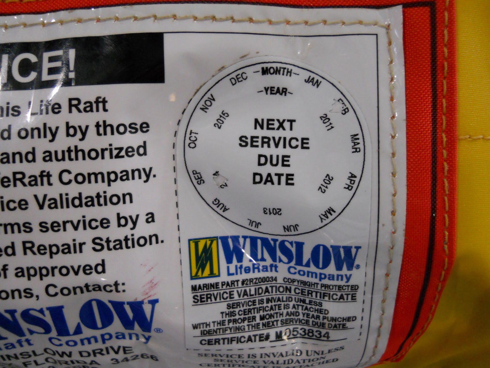 The Adventures of S/V Jupiter's Smile: Winslow Life Raft Re-Certification