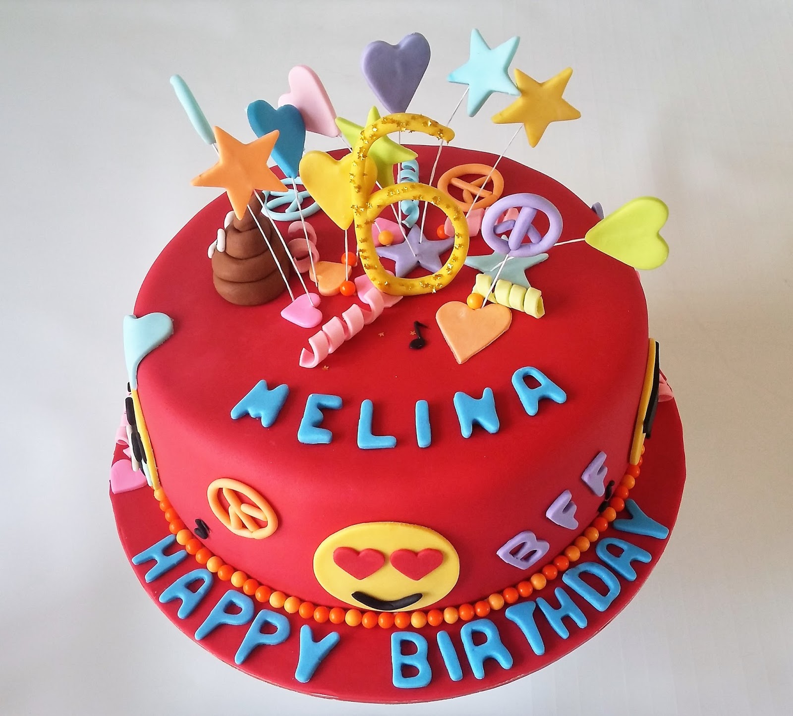 CakeSophia: Melina's emoji cake