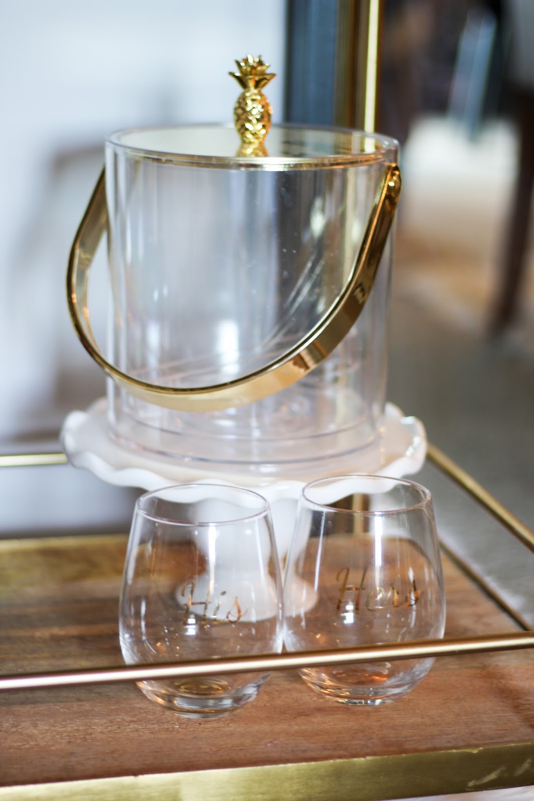 PREPPY FARMHOUSE BAR CART | A Classy Fashionista