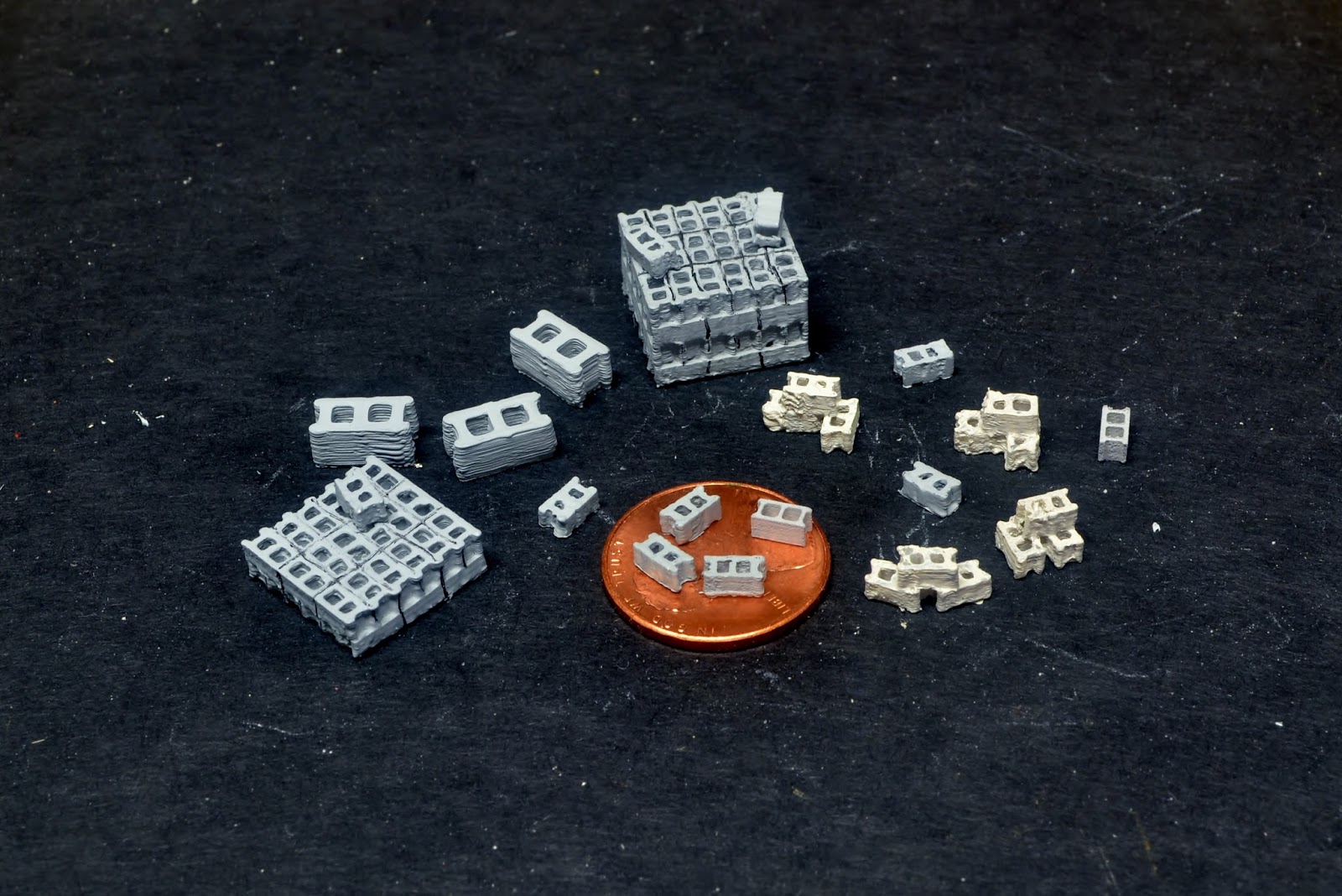 Nirvana Valley Model Railroad: M3D Printer #3, Concrete Blocks in HO scale