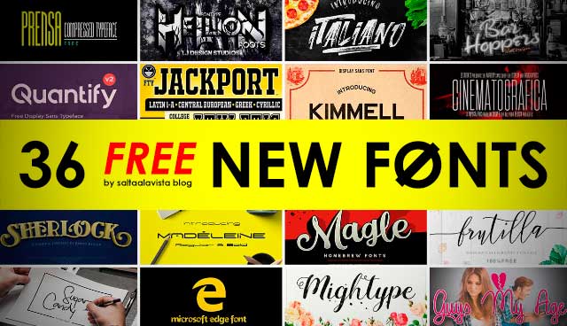 36 Nuevas Fuentes Gratis para Descargar | Saltaalavista Blog