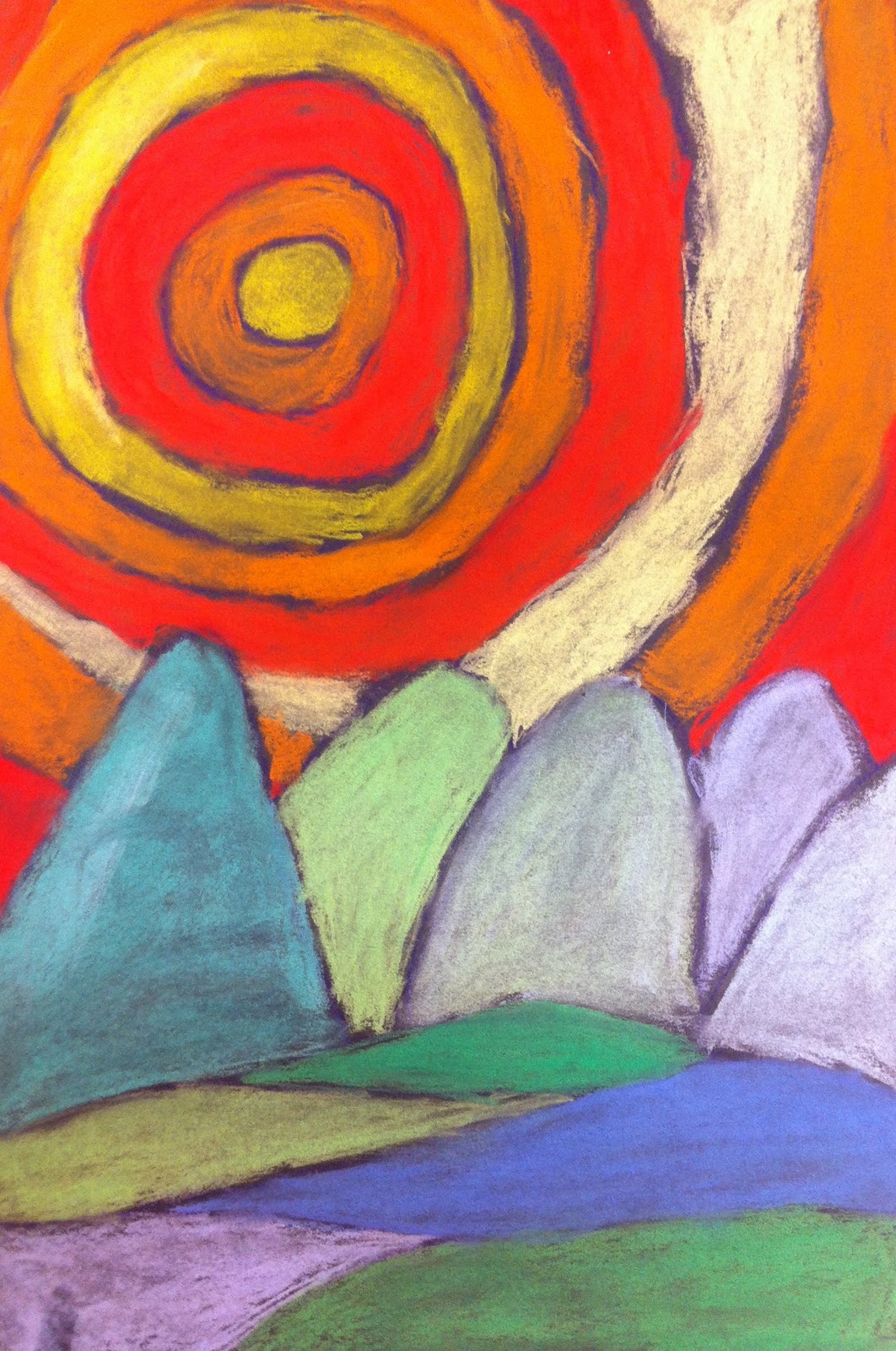 Pieces of Me Art Gallery: Abstract Landscapes- Grade 3/4 Art