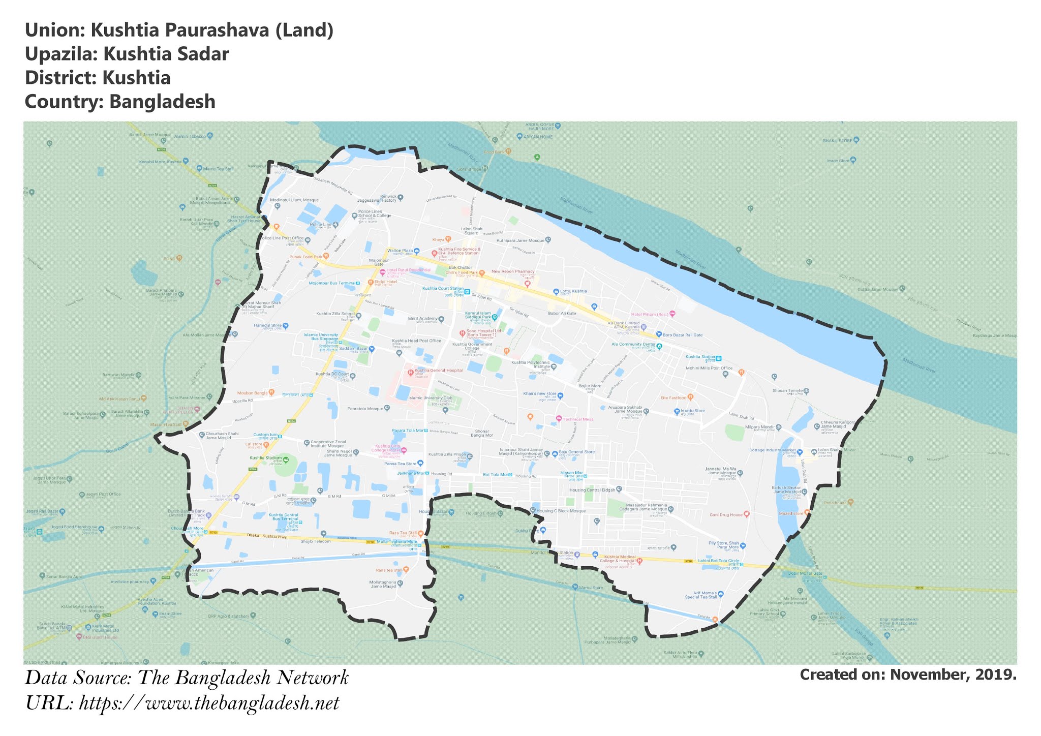Kushtia Paurashava, Kushtia
