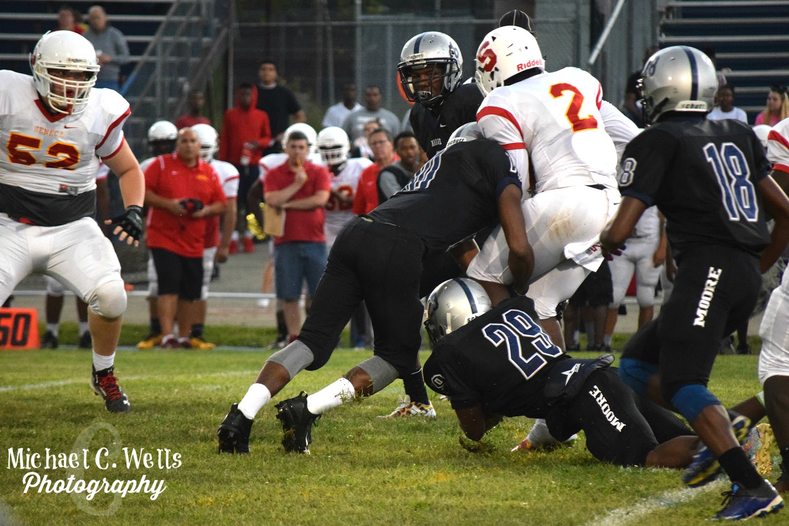 Moore Football Dominates Seneca