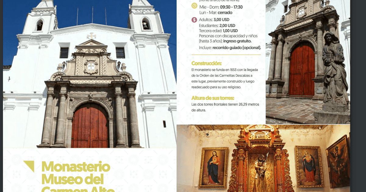 Una guía turística para conocer las iglesias y museos de Quito