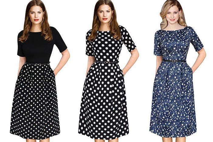 Dots and lines can make garments that suit the wearer