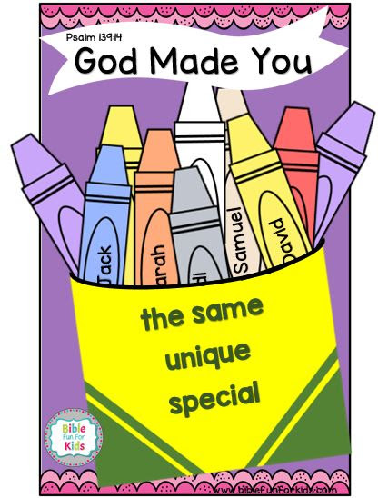 Bible Fun For Kids: God Made You Crayon Box