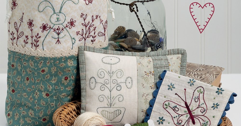 The Literate Quilter: Patchwork Loves Embroidery: Small Quilts and Gifts