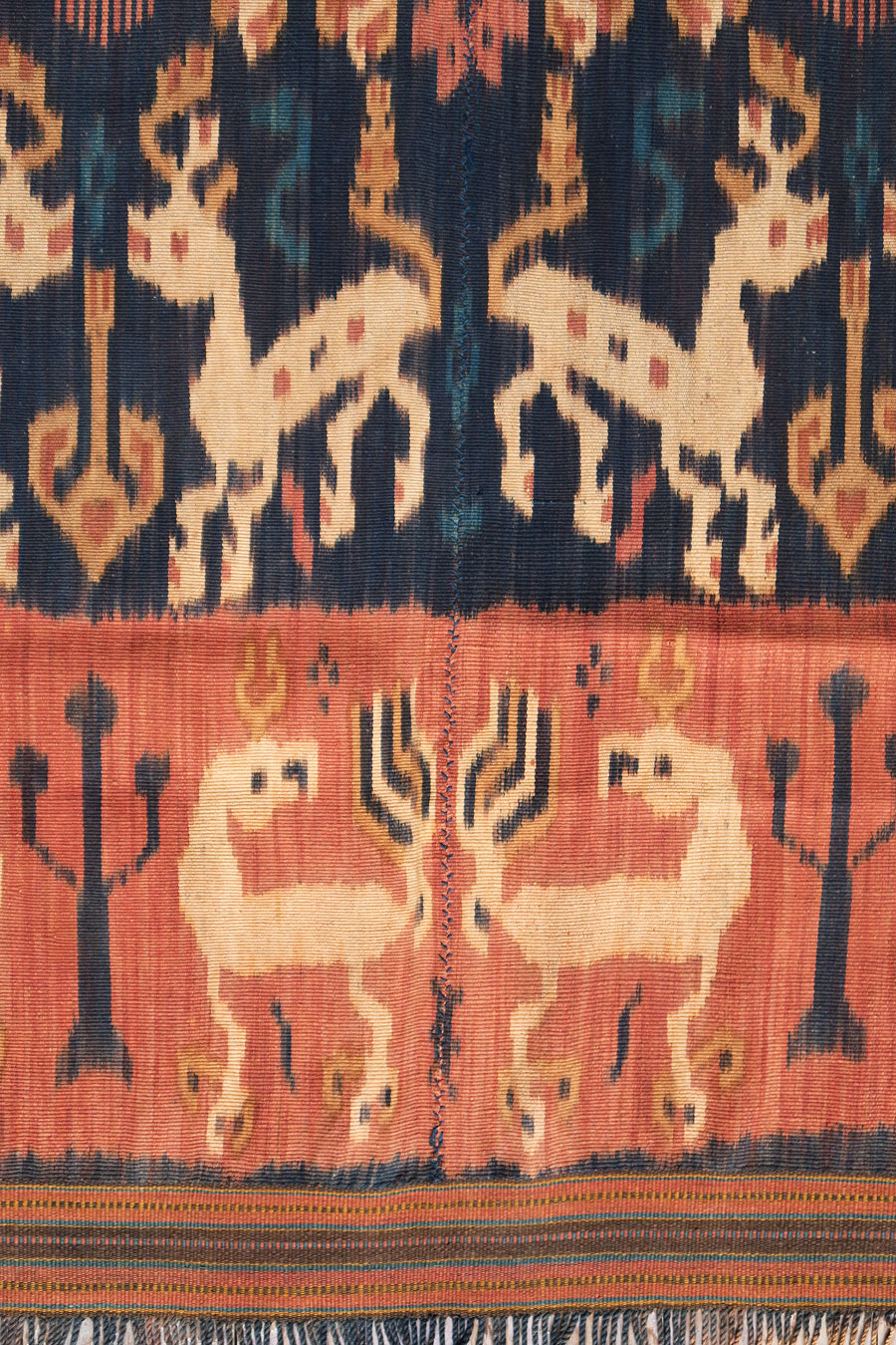 Indonesian Textiles: Sumba Ikat Men’s Mantle with Red Dye (Hinggi Kombu)