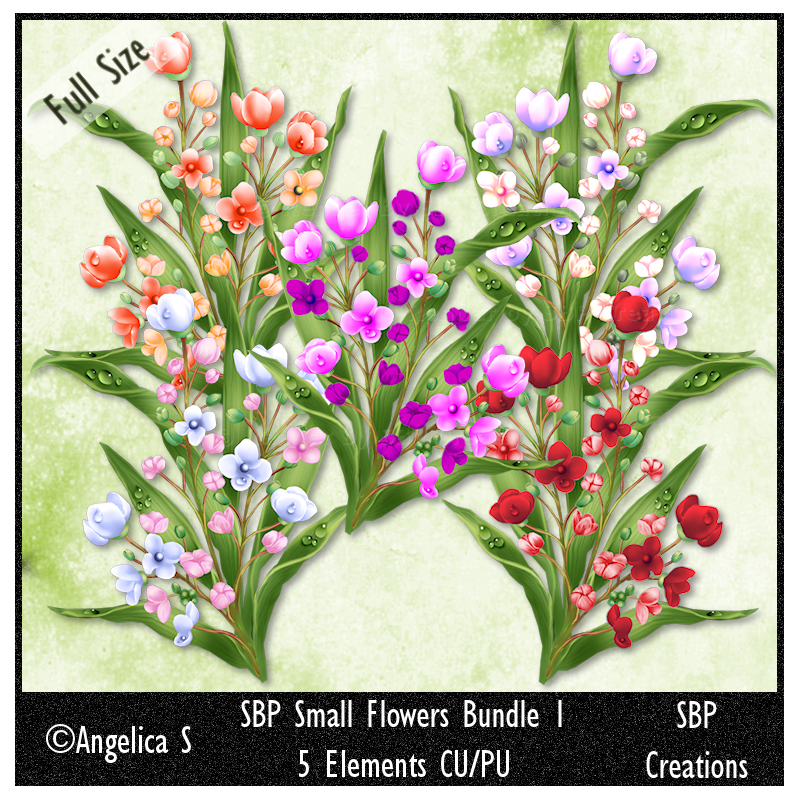 SBP Creations: CU Small Flowers Bundle 1
