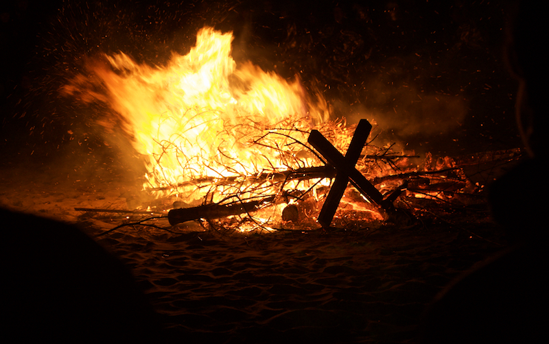 Tomatoes From Canada: Equinox Bonfire on Ward's Island