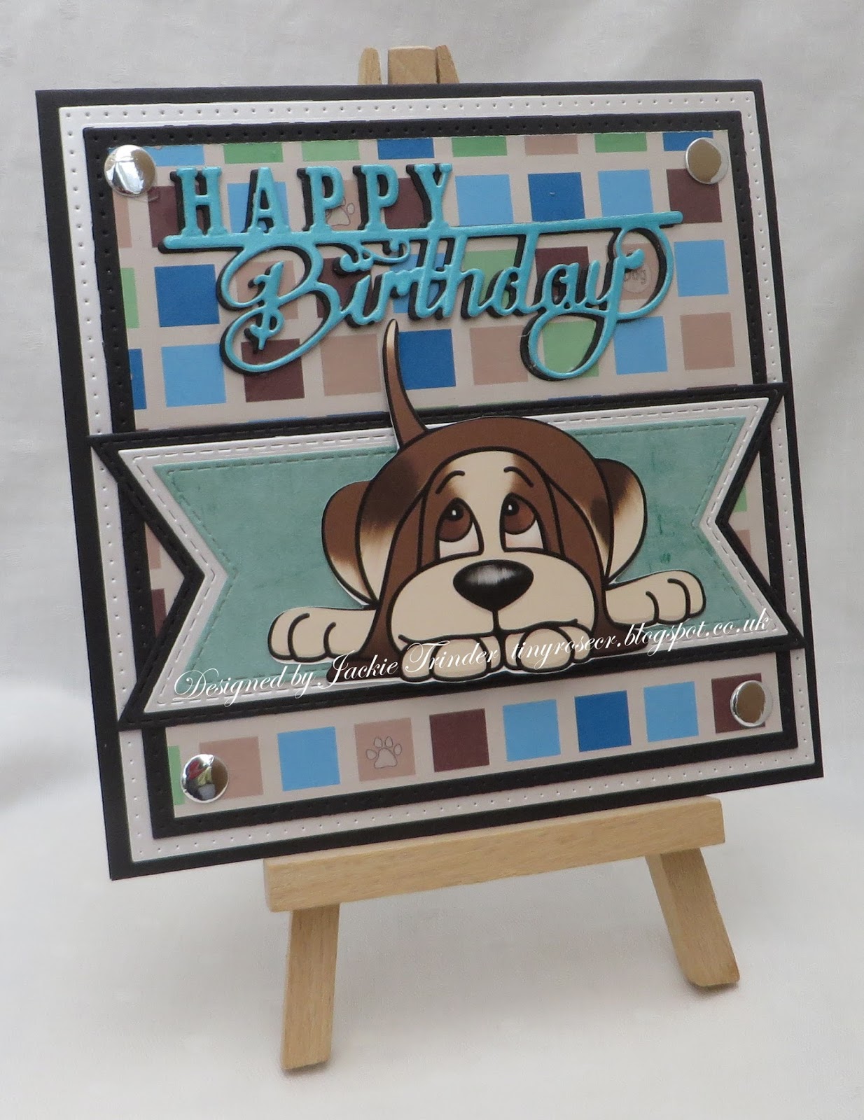 Tinyrose's Craft Room: Cute Puppy Birthday card.