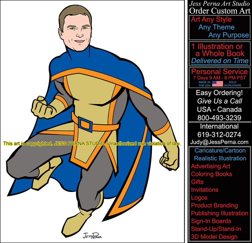 How to Order Ad Cartoons and Caricatures: How to Order Superhero Ad ...