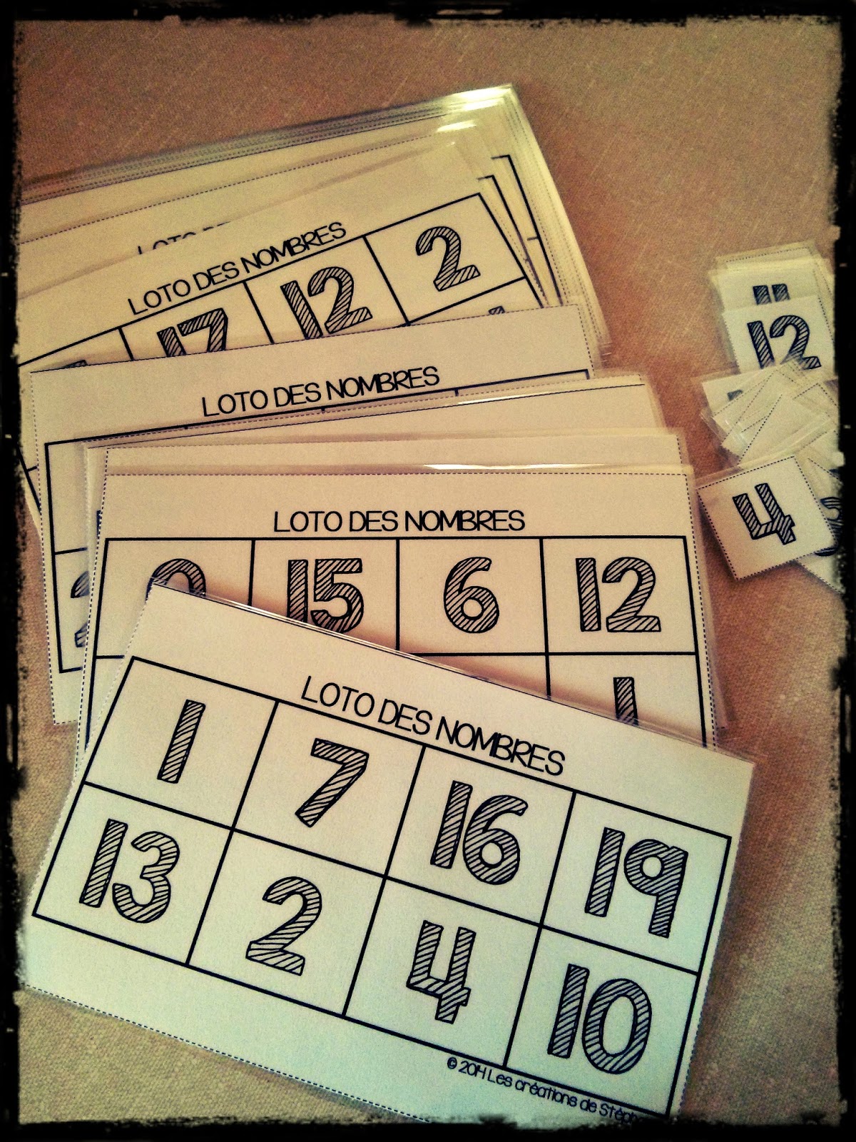 Les créations de Stéphanie: Le loto des nombres