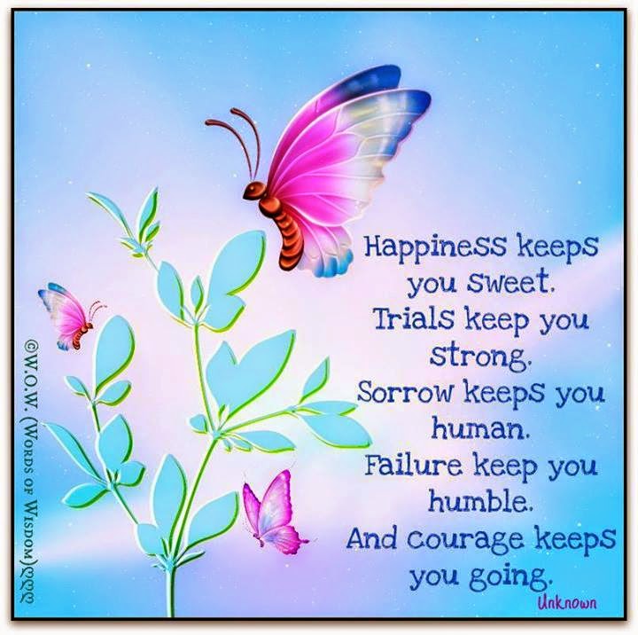 HAPPINESS KEEPS YOU SWEET.TRIALS KEEPS YOU STRONG. SORROW KEEPS YOU ...