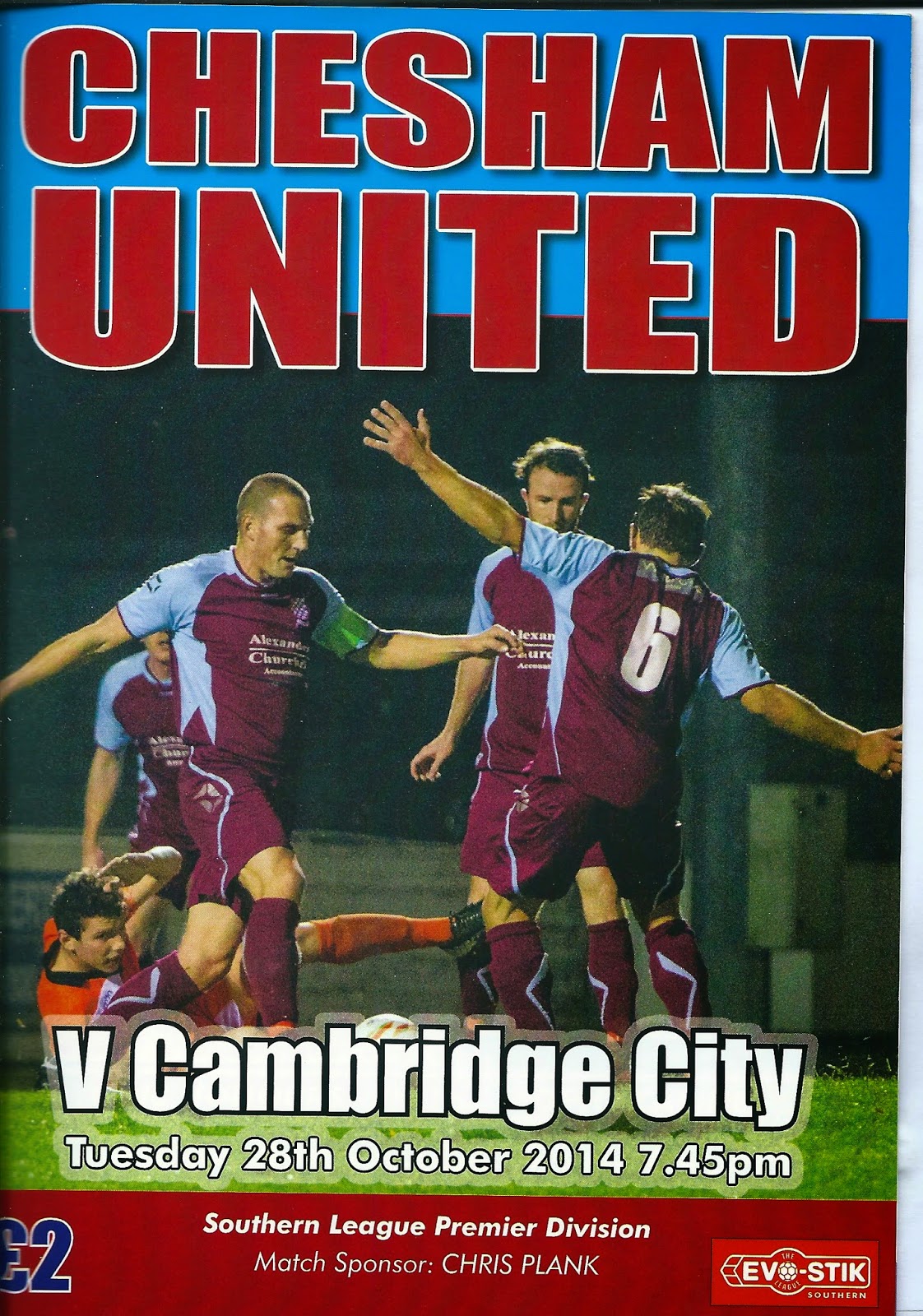 Football Grounds visited by Richard Bysouth: Chesham United FC