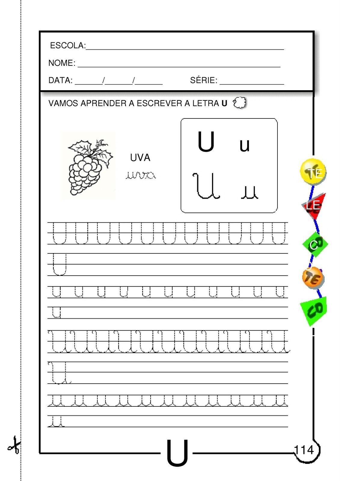 Atividades com a vogal U - atividades com vogais-ESPAÇO EDUCAR