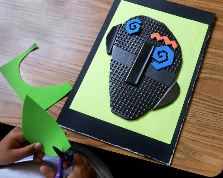 Earl Warren Arts: Third Grade Abstact Masks