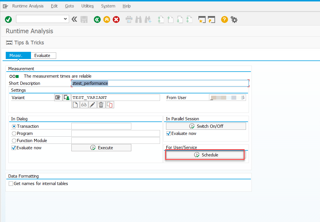 SAP ABAP Central: SAT runtime analysis from UI