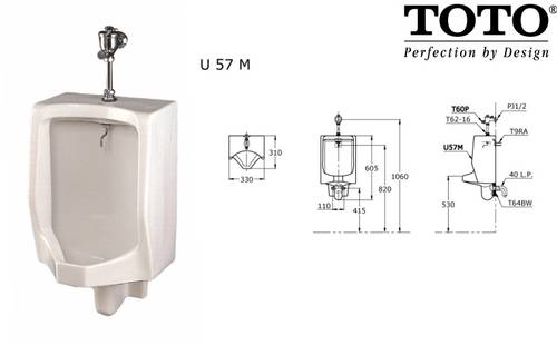 JUAL PERLENGKAPAN KAMAR MANDI-HARGA TERJANGKAU: URINAL TOTO U57M