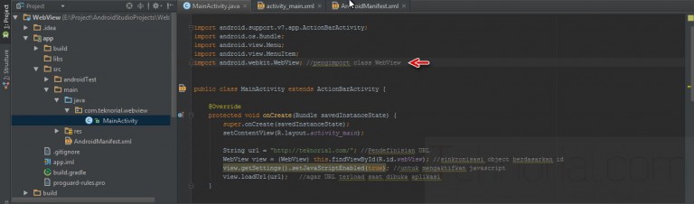 Membuat Aplikasi WebView di Android Studio | Dunia Program Komputer Membuat Aplikasi WebView di Android Studio | Dunia Program Komputer