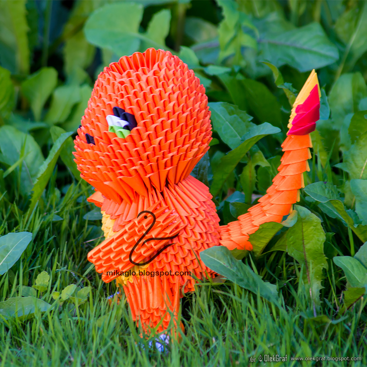 Origami 3d - mikaglo: 291. Pokemon Go - Charmander z origami / origami ...