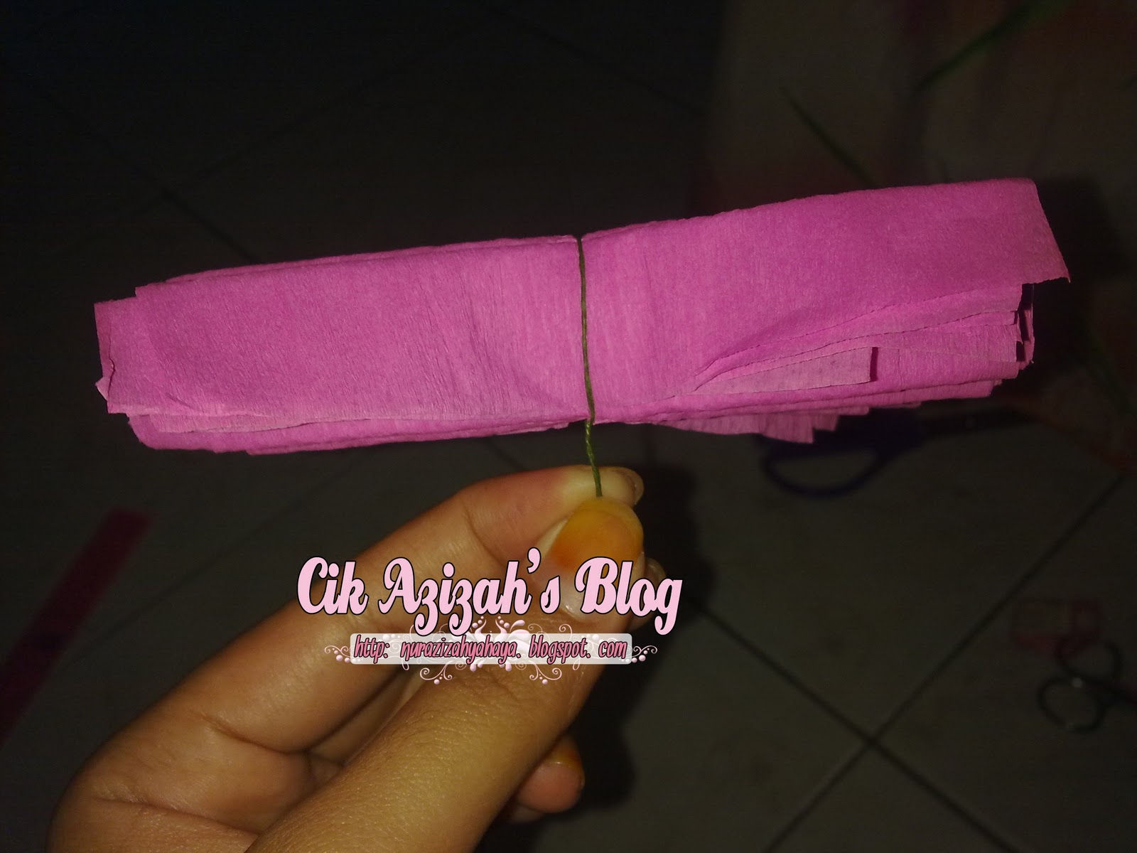 DIY Bunga Tisu Crepe Paper - Cik Azizah
