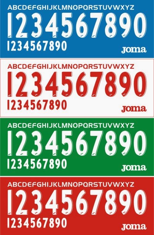 Joma 2013 - 2014 font