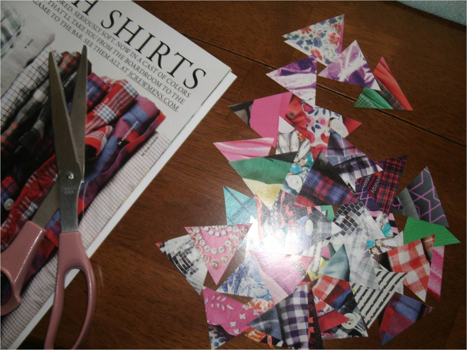 Bess' Bag: Triangles Collage {Back to School DIY}