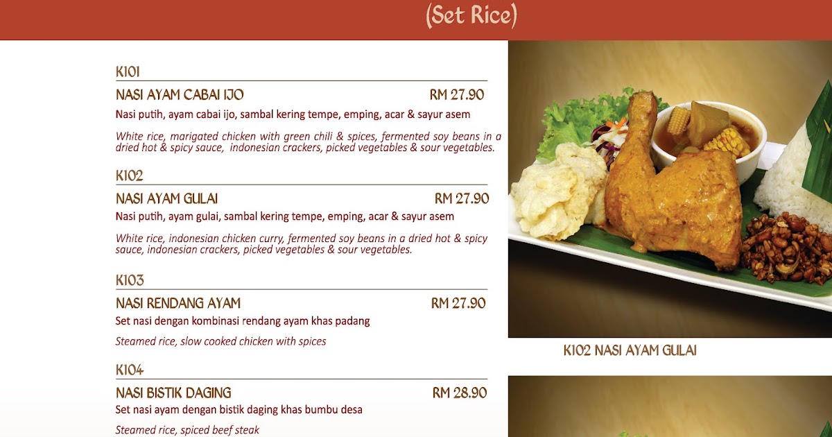 Kemaskini Menu Di KLCC Dan KLIA2