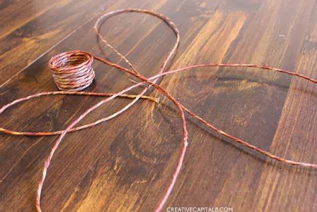 Capital B: Natural Wire Spring Flower Wreath