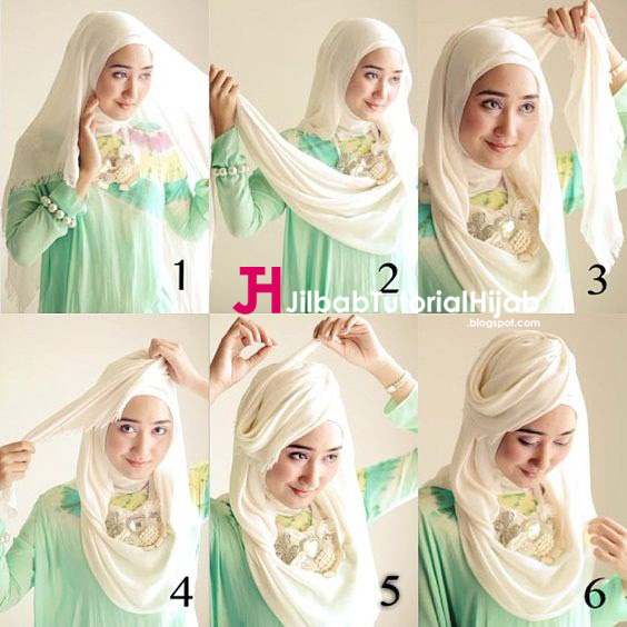 Kumpulan Gambar Tutorial Cara Memakai Hijab 1 | Jilbab Tutorial Hijab