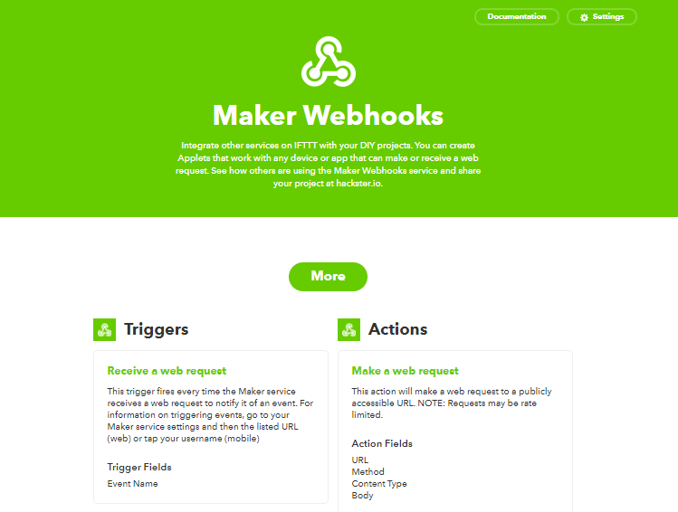 IFTTT button with NodeMCU
