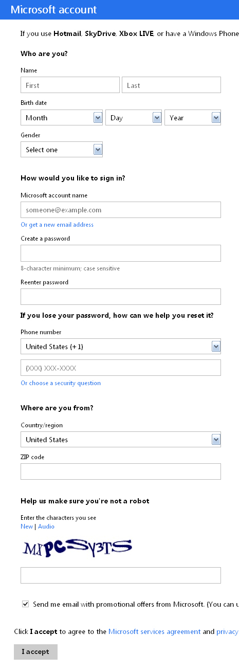 Cara Membuat Microsoft Akun Untuk Bing | jannu radoz blog